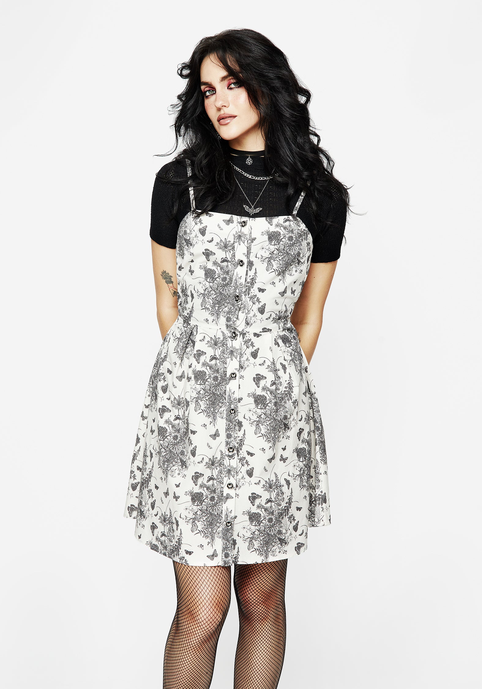 Disturbia | Thalia Mini Apron Dress - Cream | Dresses