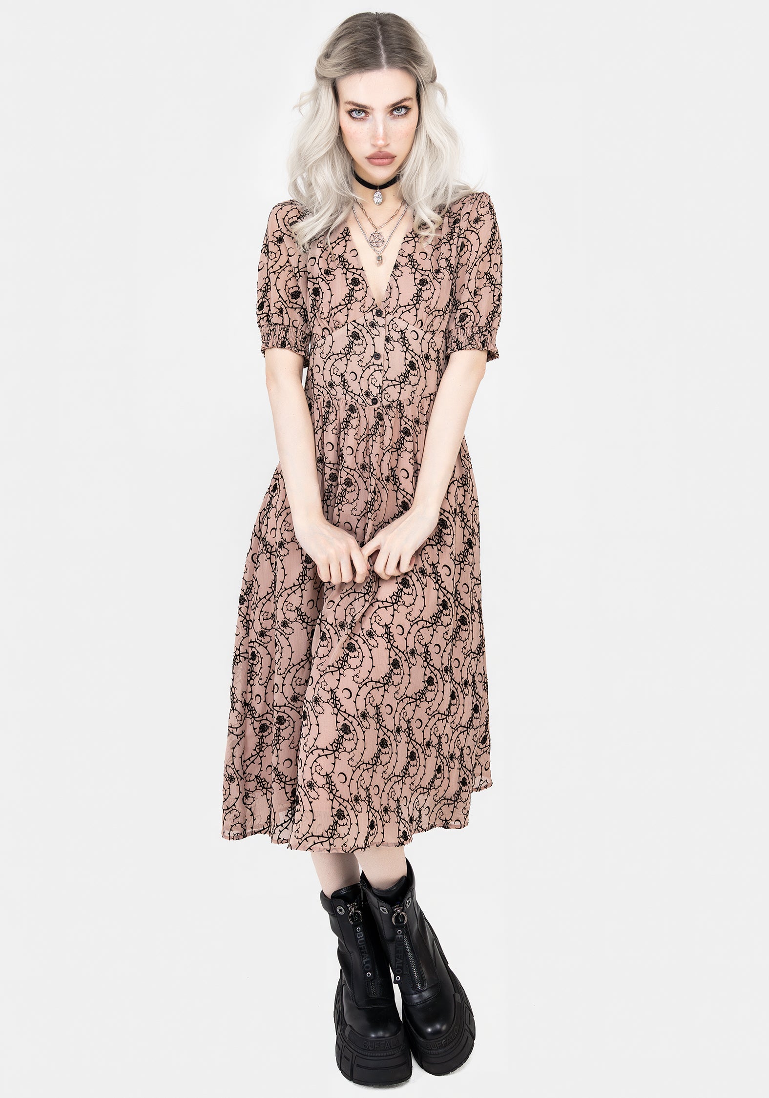 Disturbia | Rosethorn Corset Midi Dress | Dresses