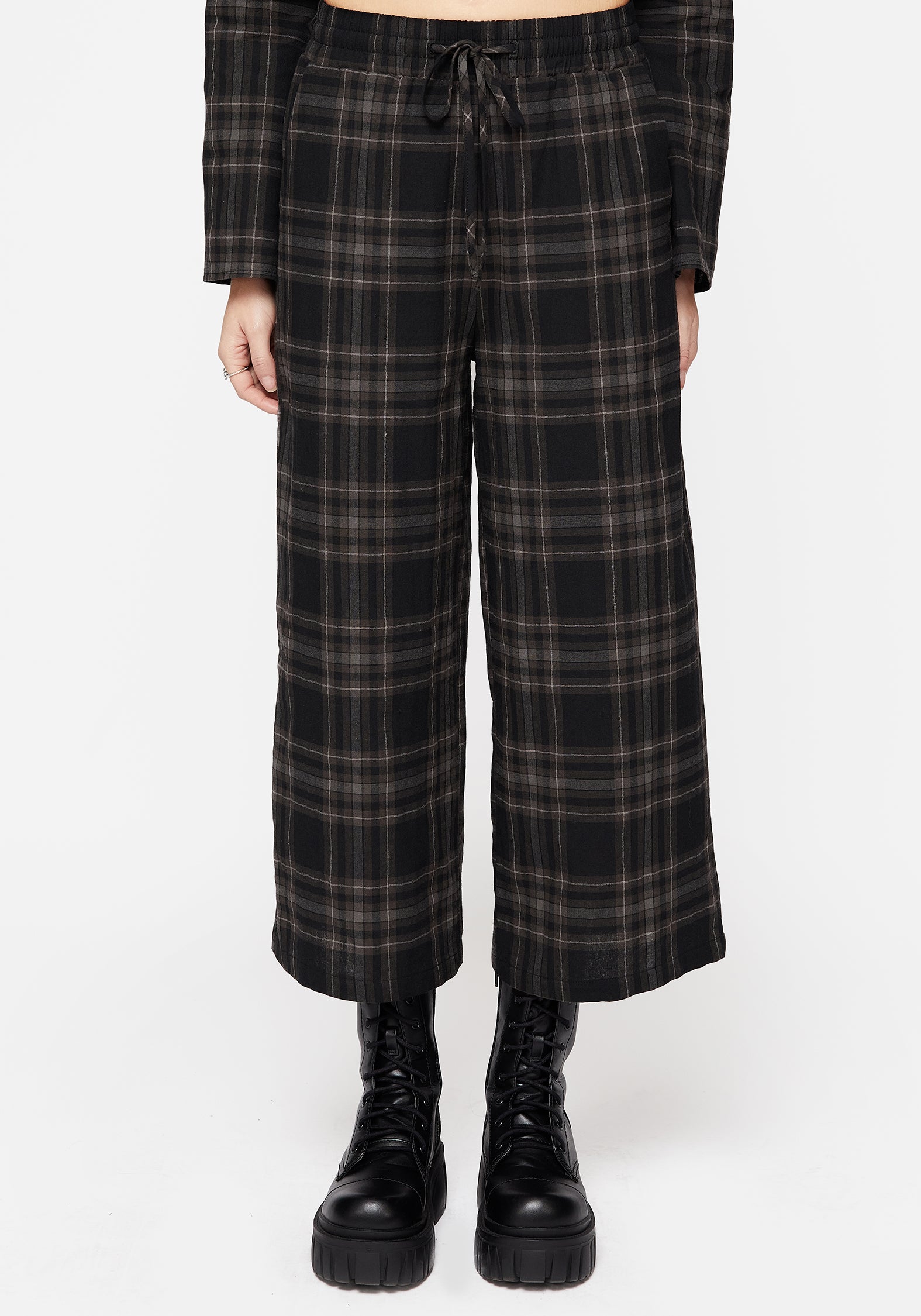 Disturbia | Clover Check Crop Trousers | Trousers