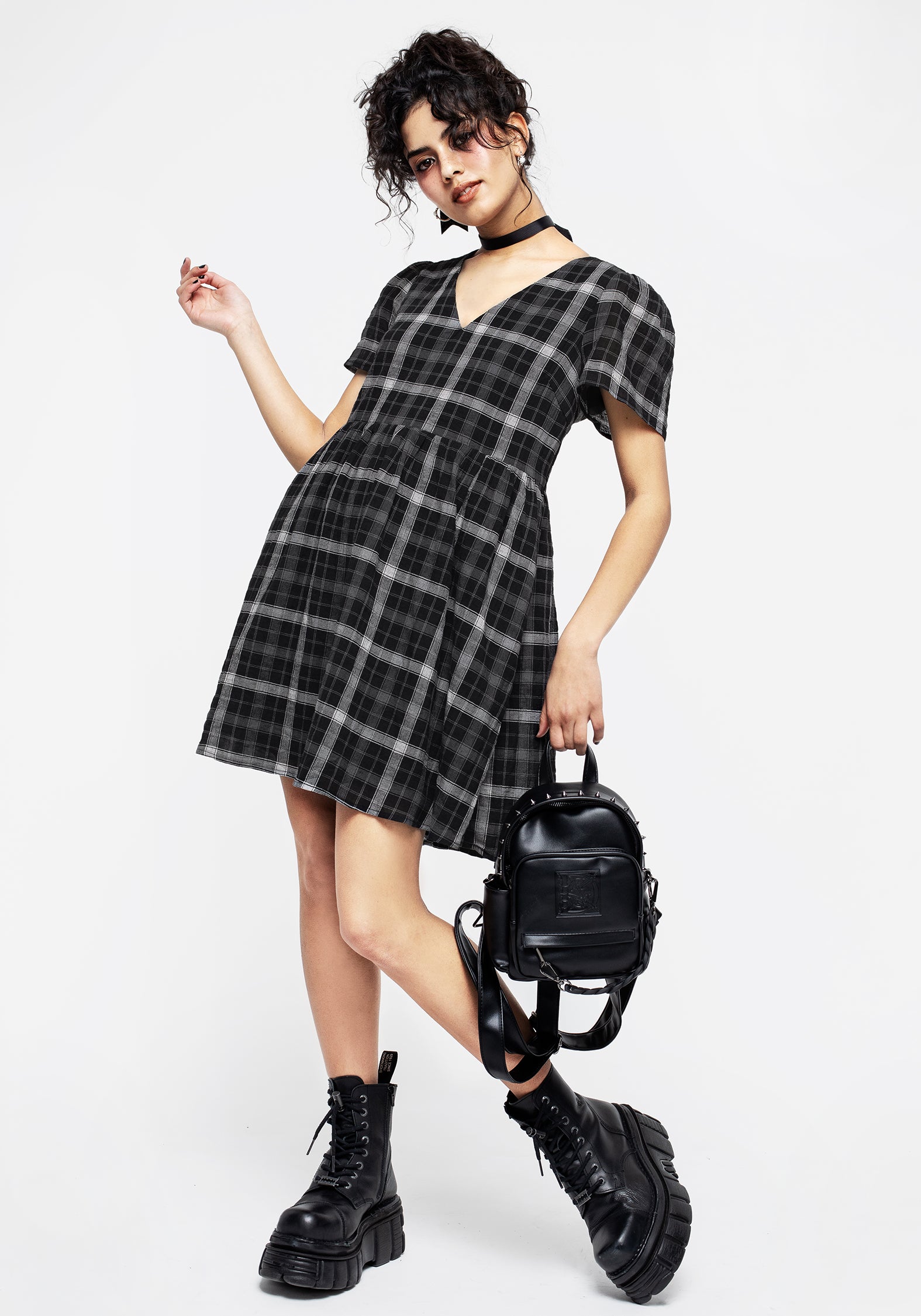 Disturbia | Dilemma Check Mini Smock Dress | Dresses
