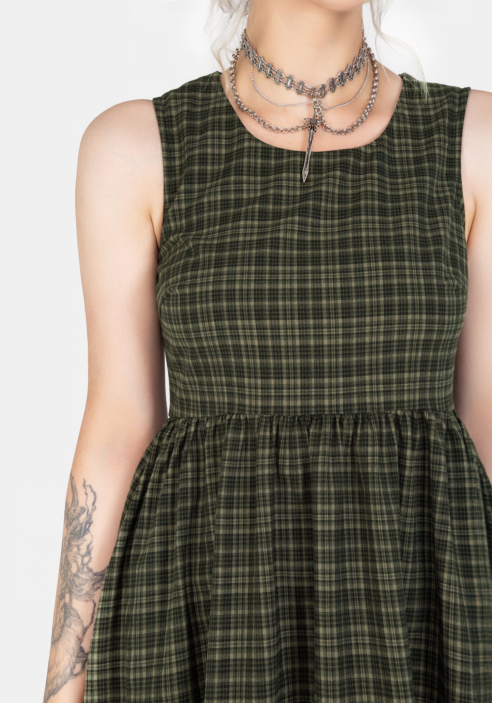 Disturbia | Sabine Check Mini Skater Dress | Dresses