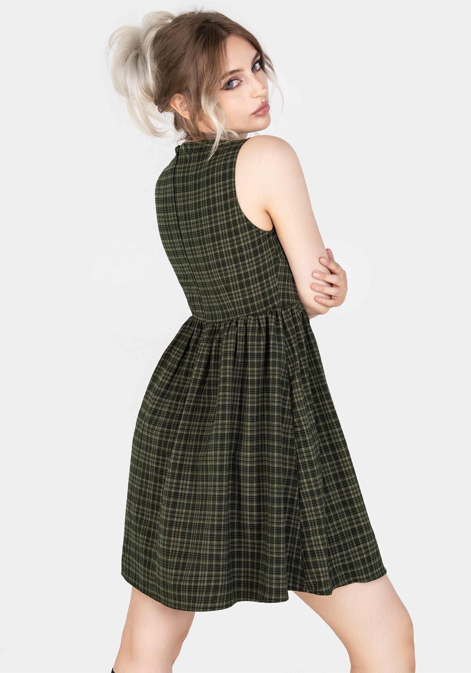 Disturbia | Sabine Check Mini Skater Dress | Dresses