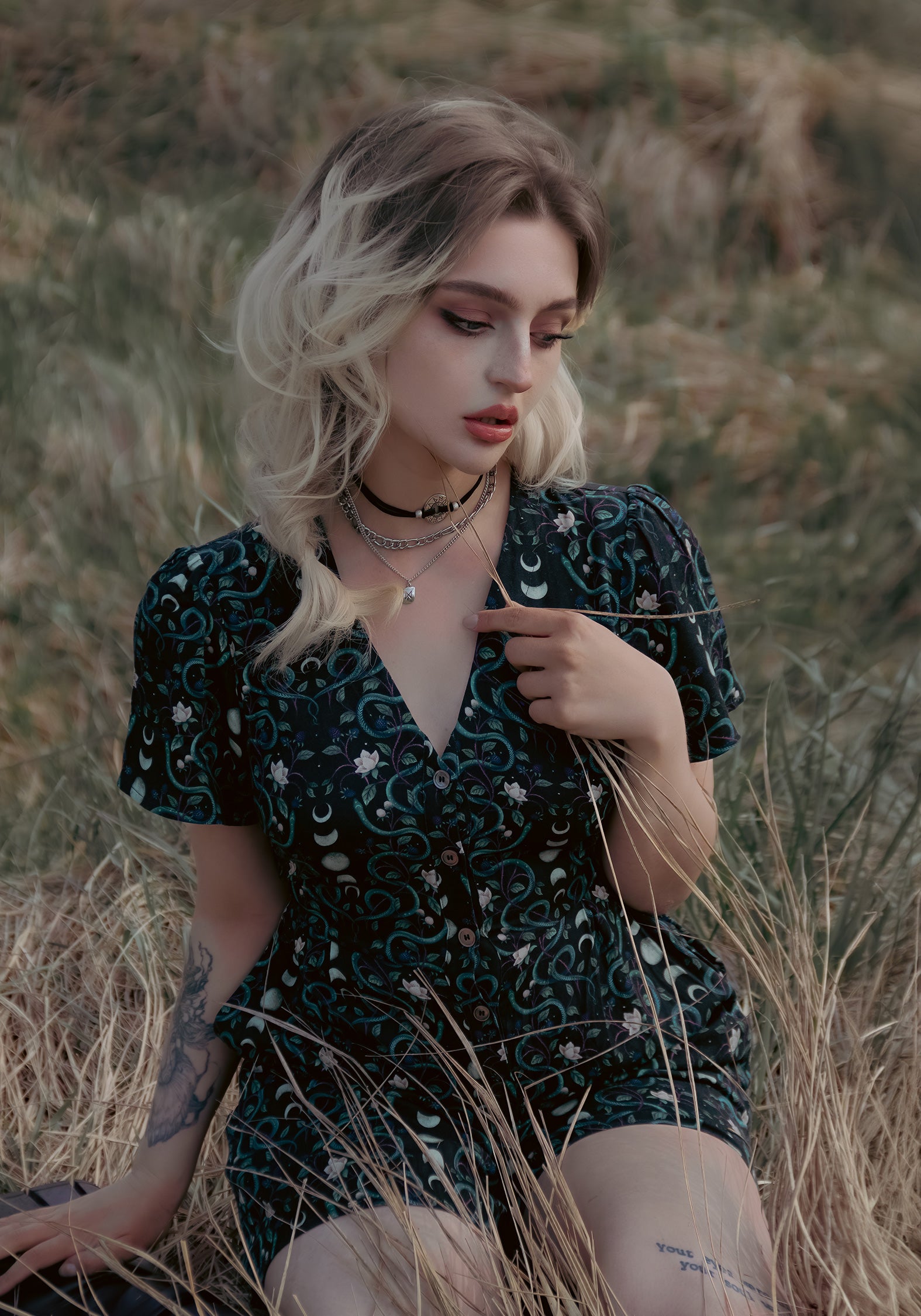 Disturbia | Pythia Button Up Playsuit | Playsuits