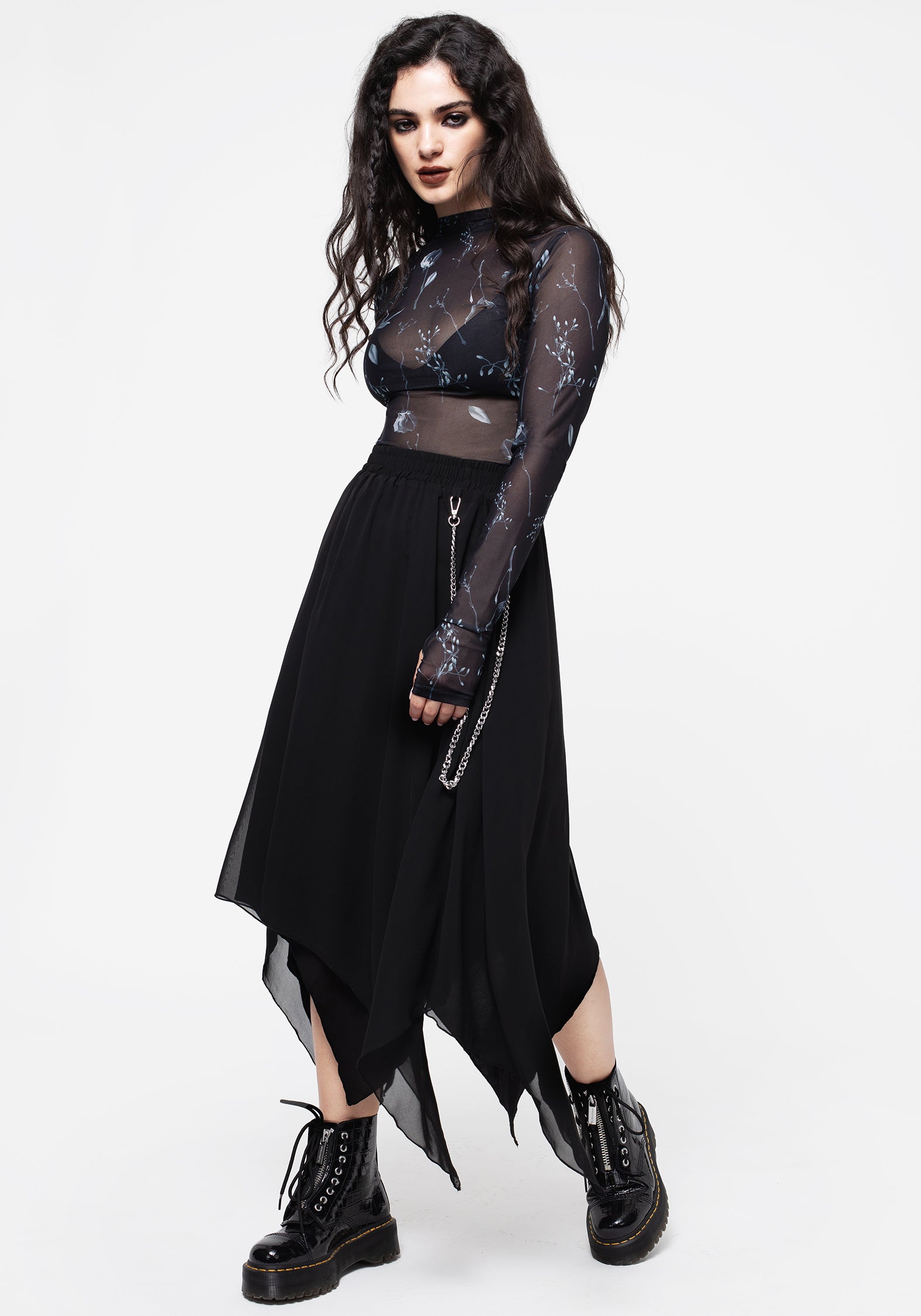 Disturbia | Empathy High Neck Mesh Top | Tops