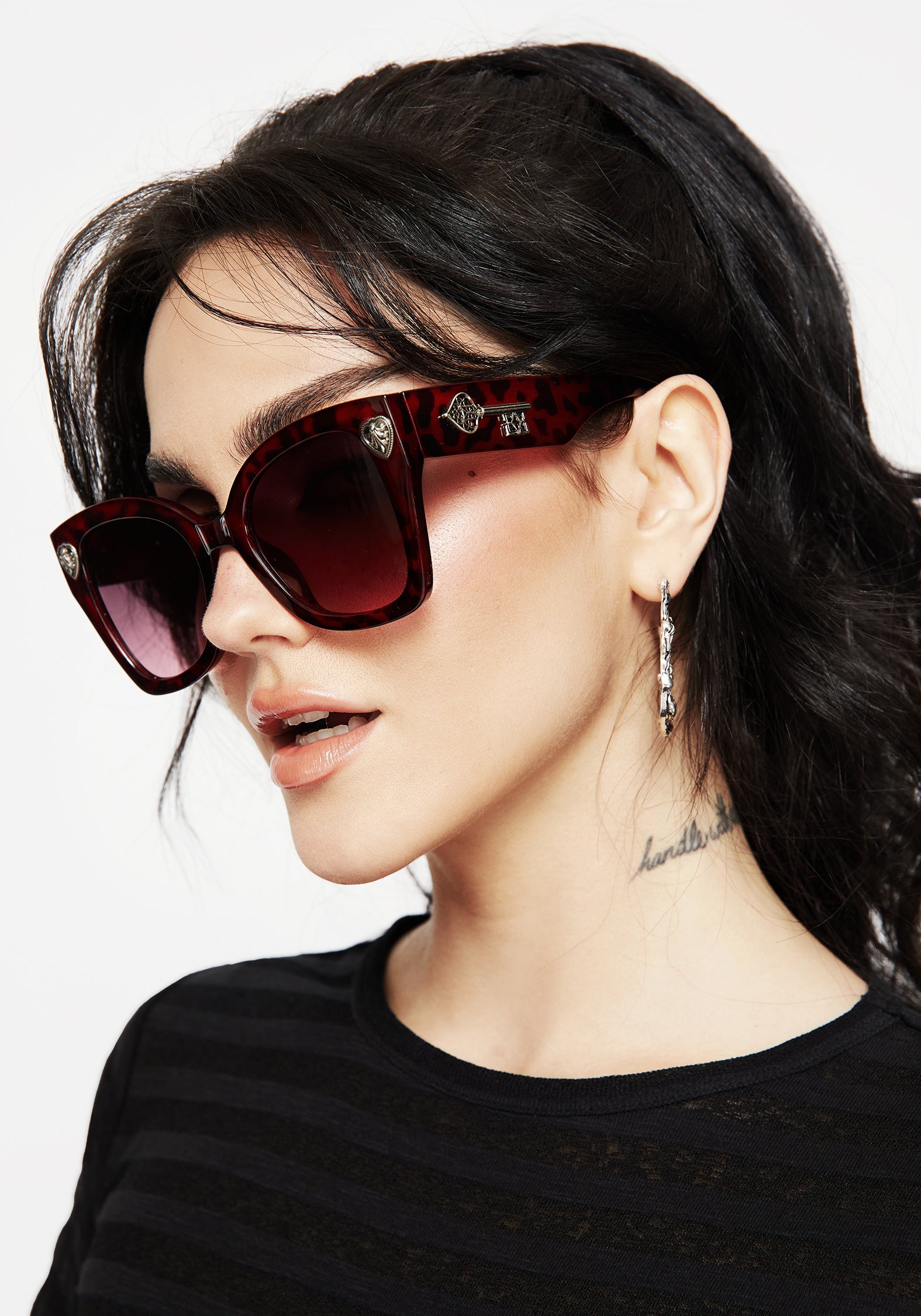 Disturbia | Claustrum Gothic Key Tortoiseshell Sunglasses - Red ...