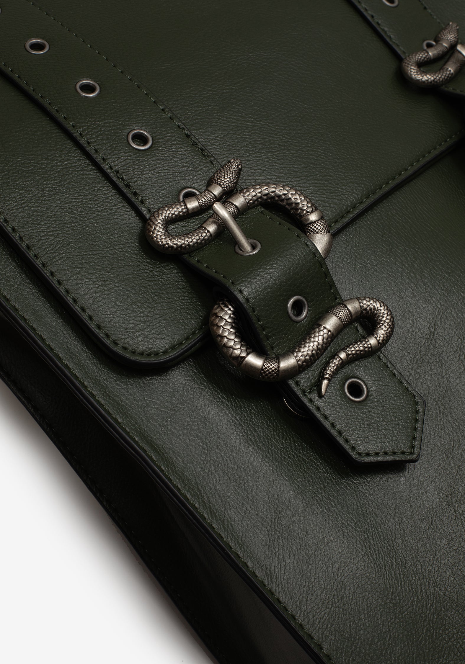 Disturbia | Mamba Snake Buckle Satchel Bag | Handbags