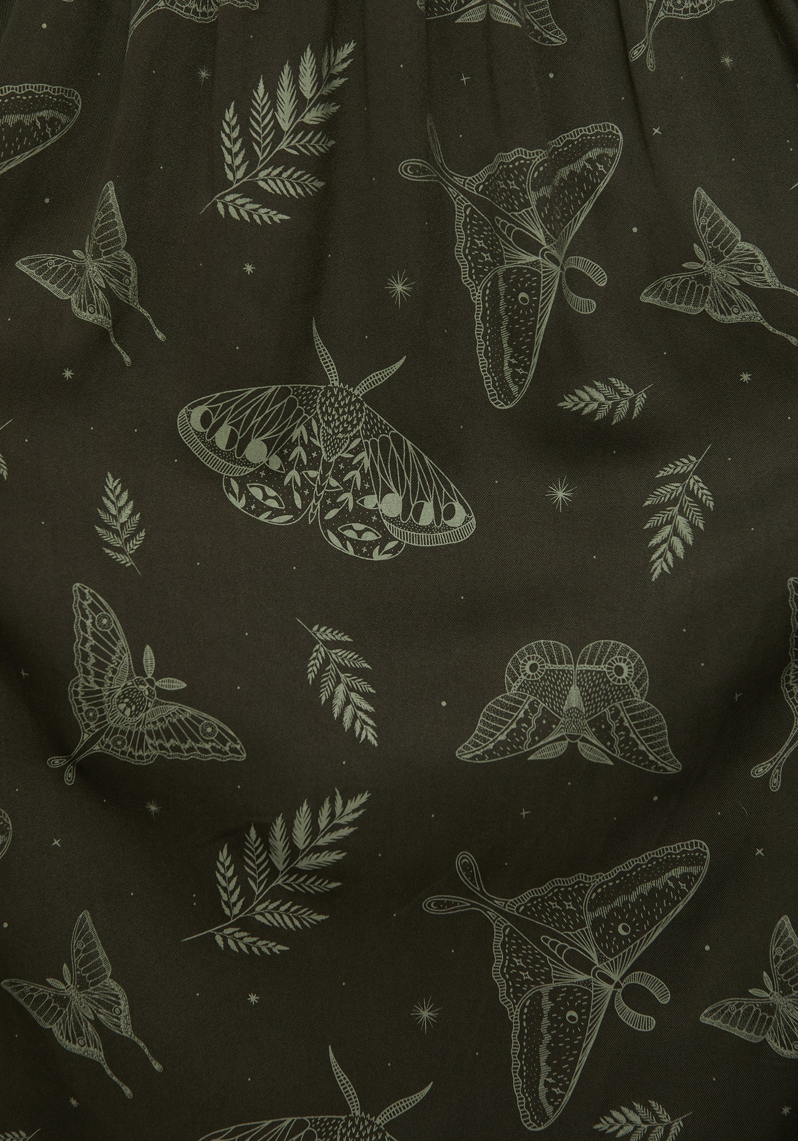 Disturbia | Callopistria Moth Print Midi Skirt - Green | Skirts