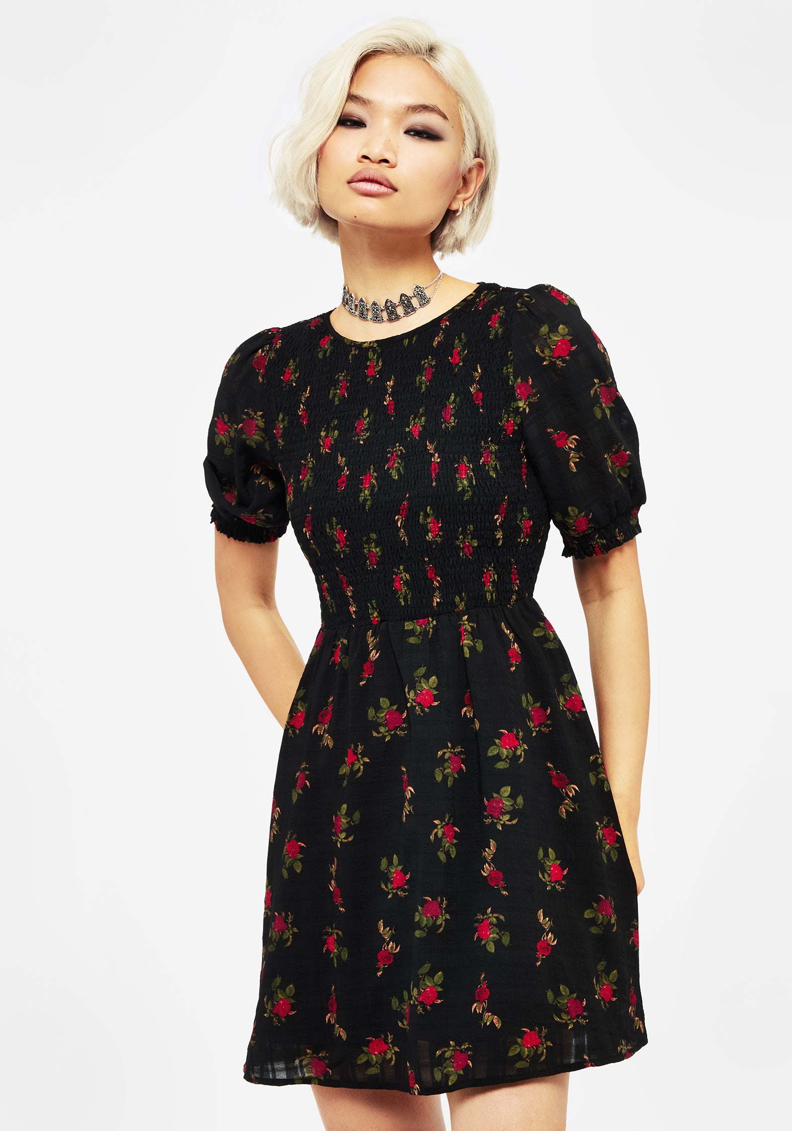 Disturbia | Darcey Floral Print Mini Dress | Dresses