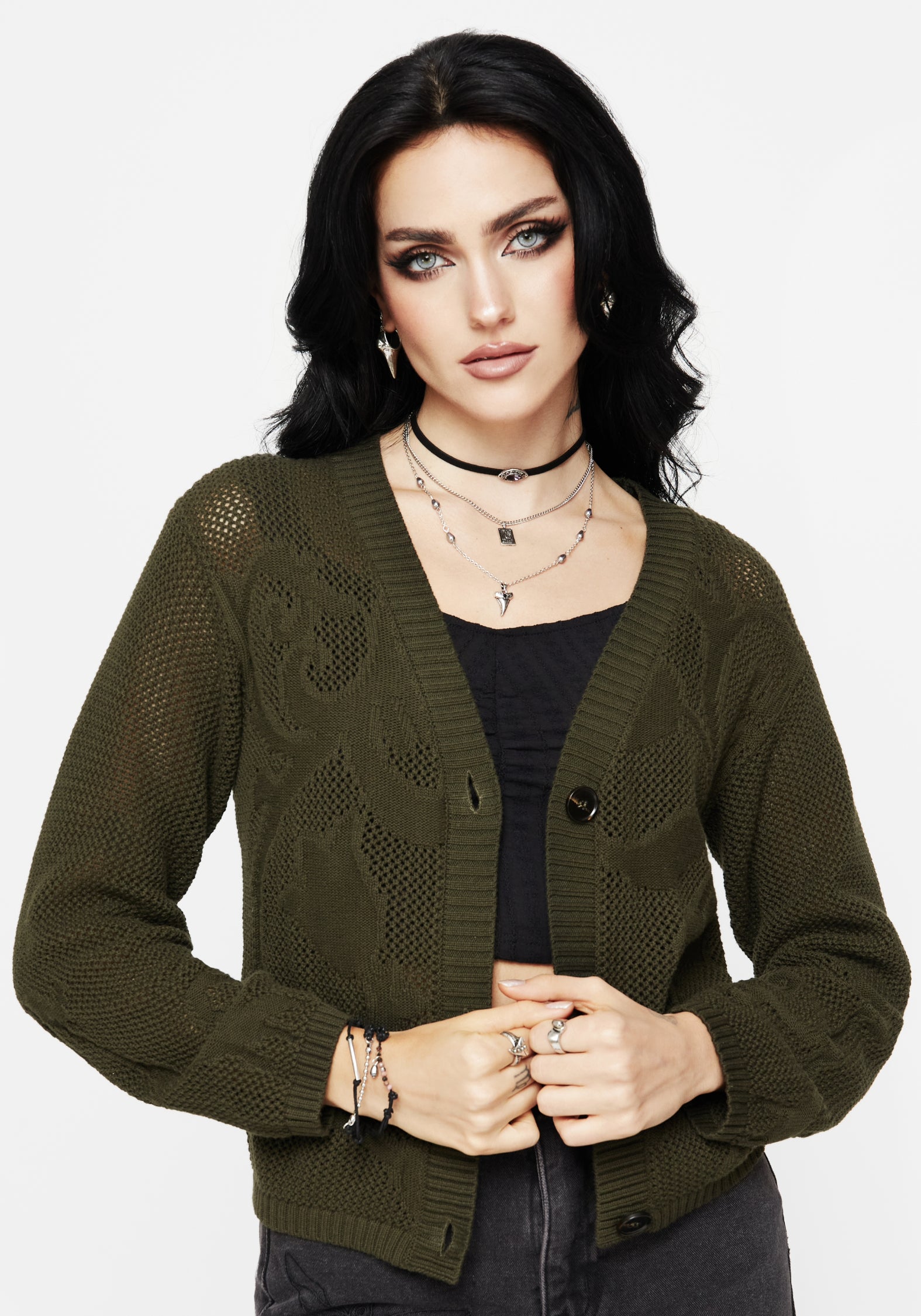 Disturbia | Tulip Jacquard Knit Cardigan | Cardigans