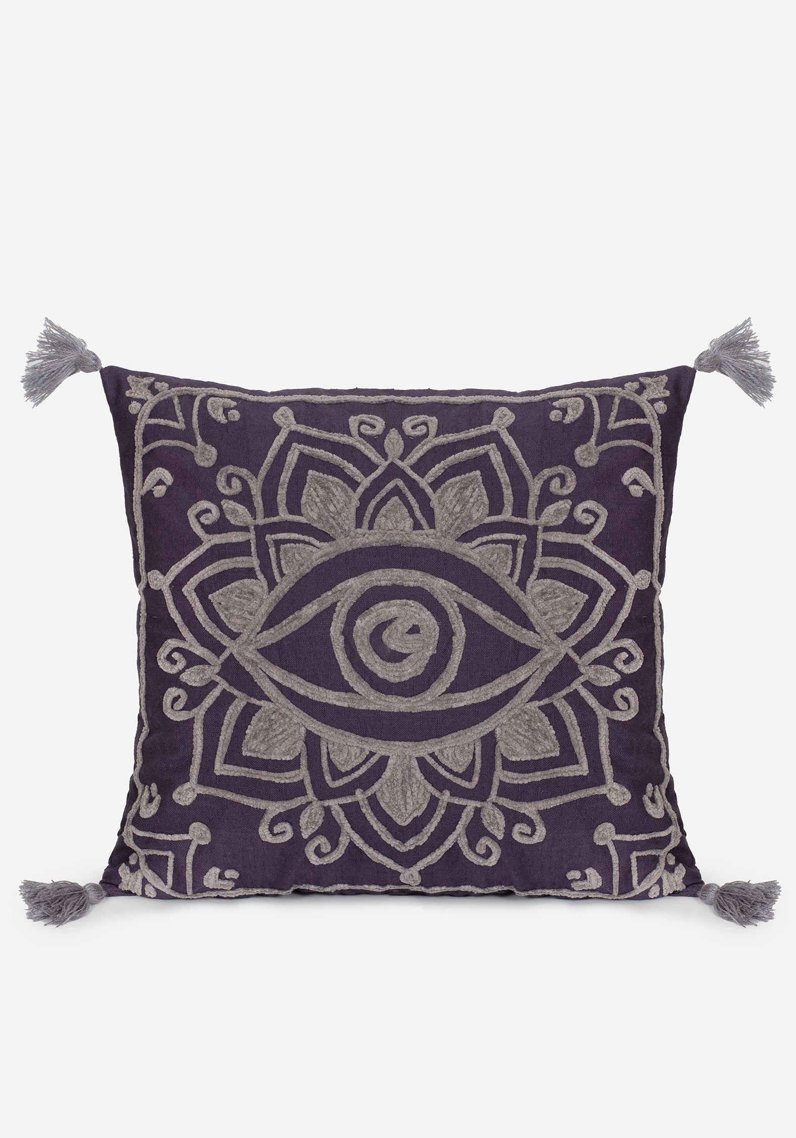Iris Rope Embroidery Throw Cushion – Disturbia
