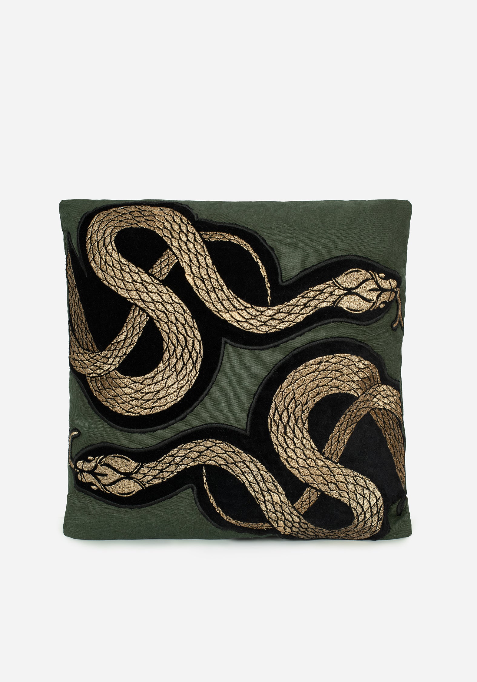 Zarina Snake Embroidered Velour Throw Cushion – Disturbia