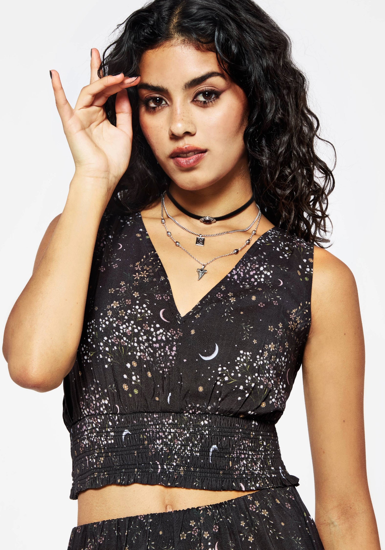 Peaseblossom Celestial Smocked Waist Top – Disturbia
