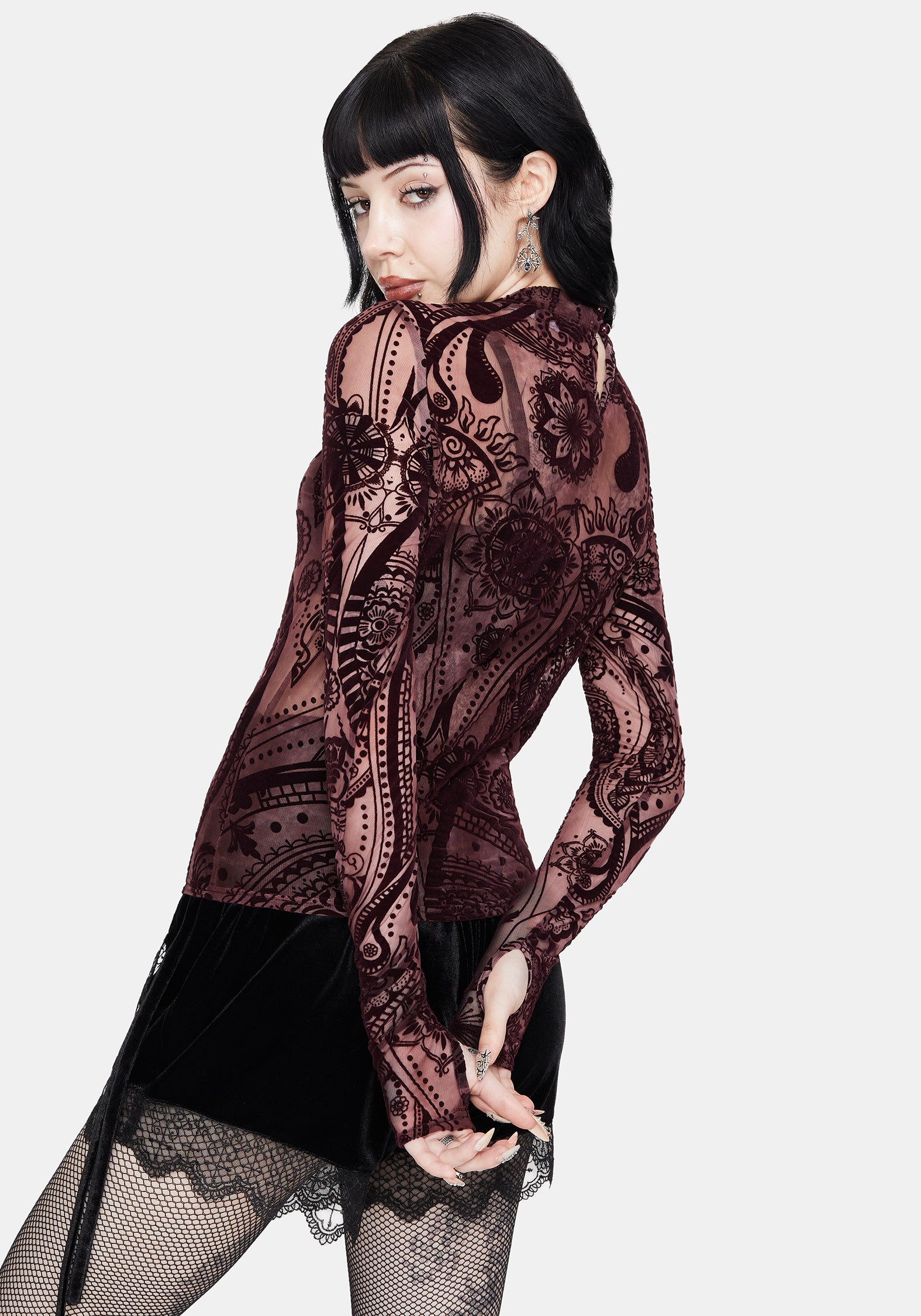 Loveday Paisley Printed High Neck Top – Disturbia