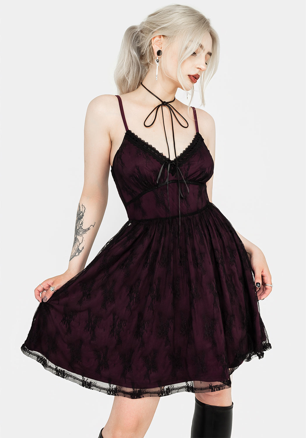 Disturbia | Anastasie Stretch Lace Mini Dress | Dresses