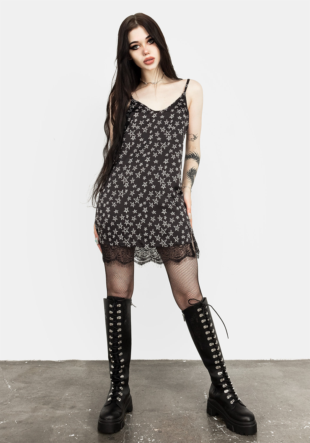 Disturbia | Hallow Lace Trim Slip Dress | Dresses