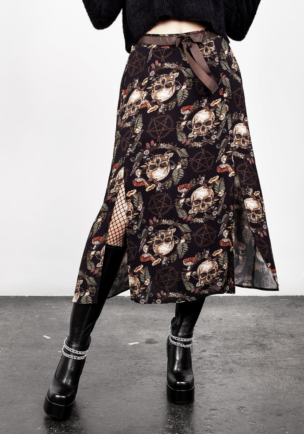 Disturbia | Goliath Double Split Midi Skirt | Skirts