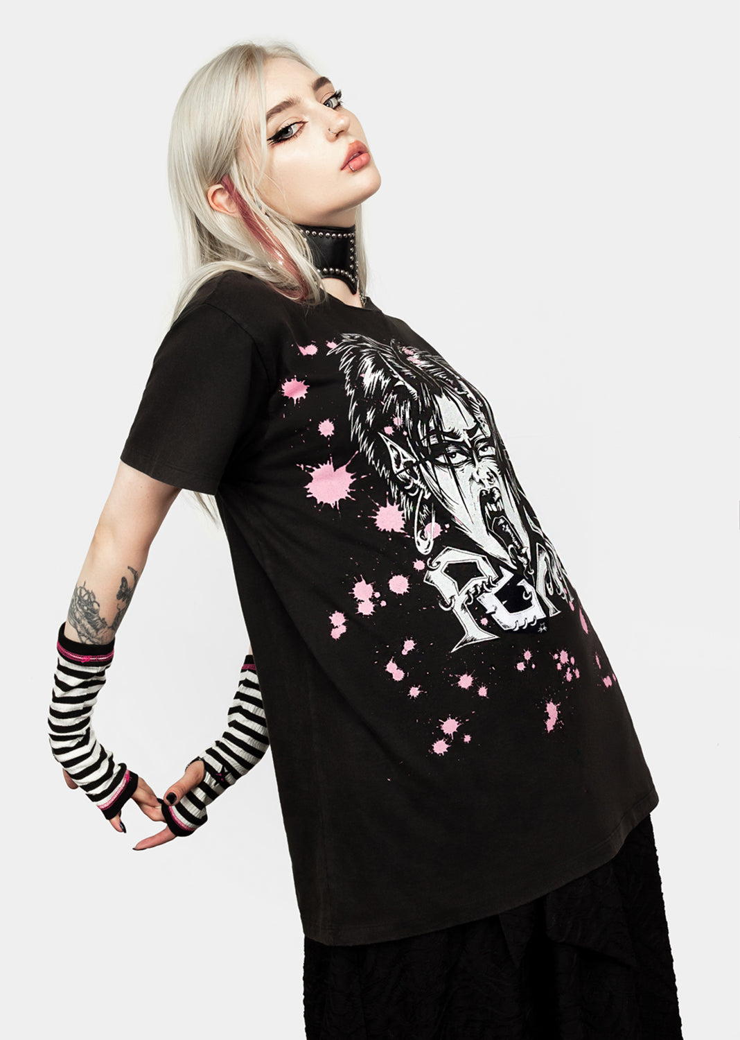Disturbia | Punk Vintage Black Washed T-Shirt | T-Shirts