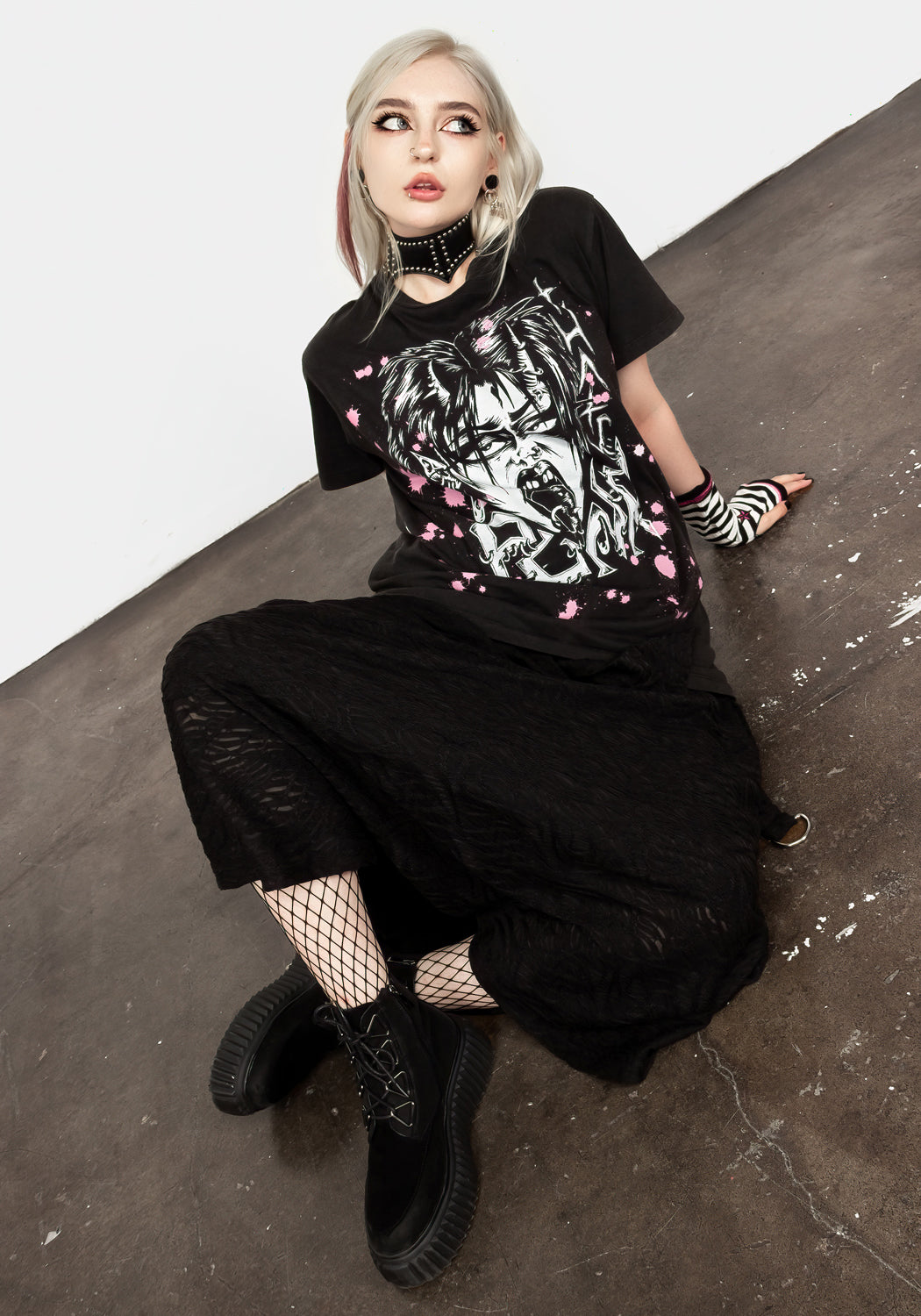 Disturbia | Punk Vintage Black Washed T-Shirt | T-Shirts