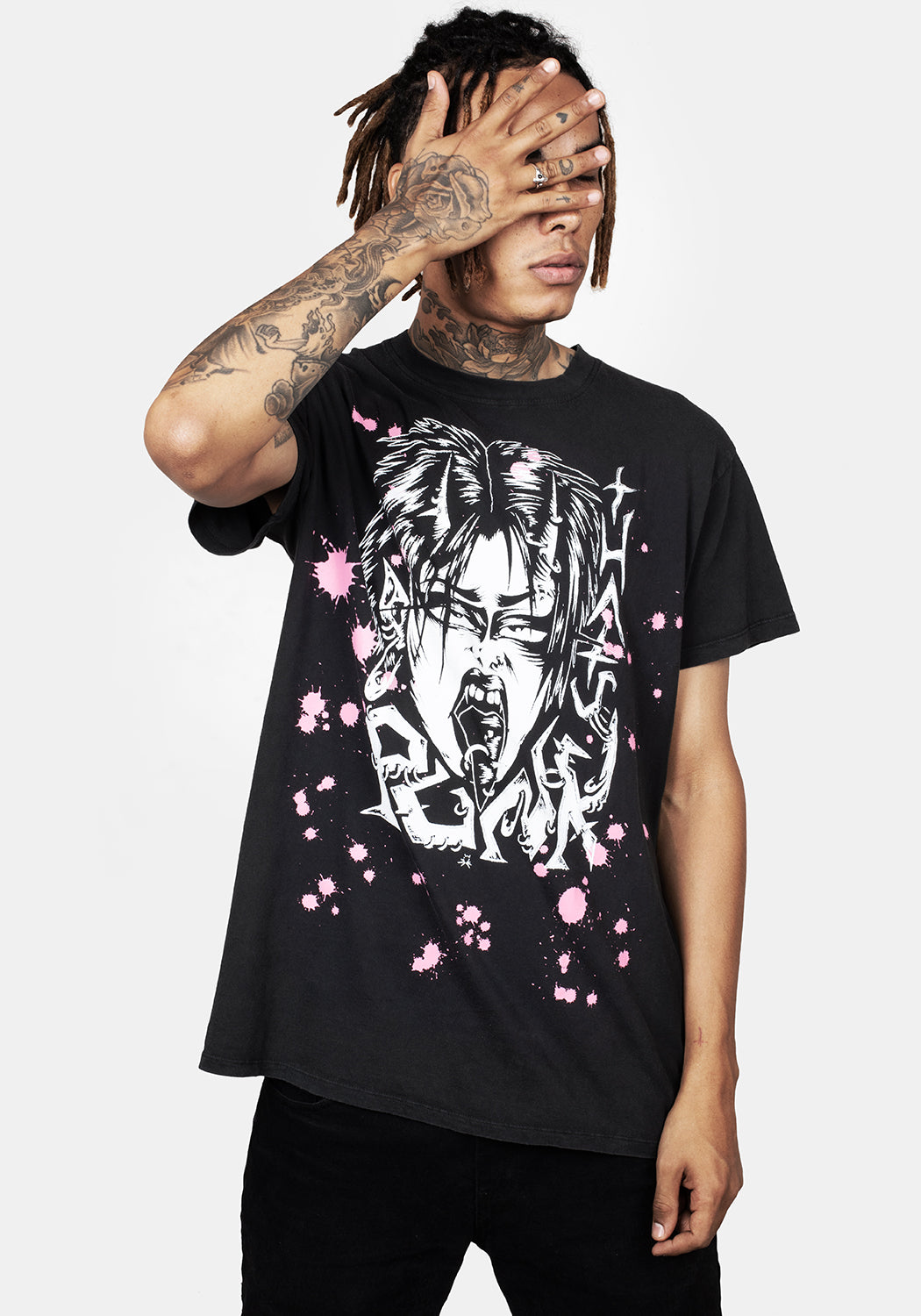Disturbia | Punk Vintage Black Washed T-Shirt | T-Shirts