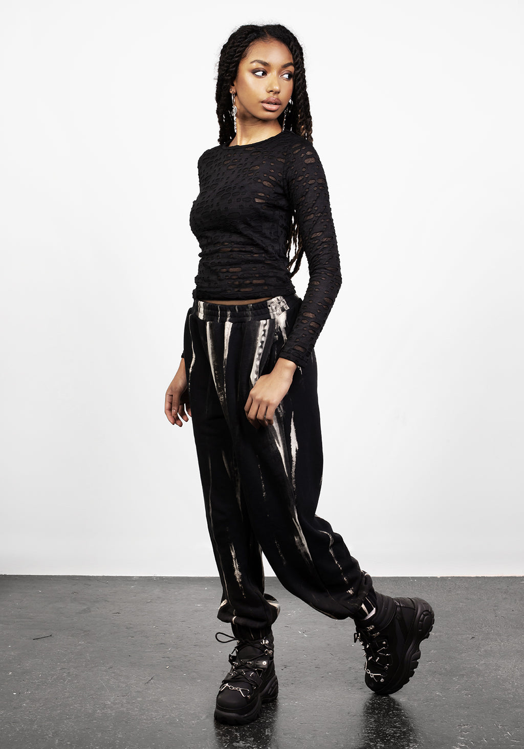 Disturbia | DISTRESSED JERSEY LONG SLEEVE TOP | Tops