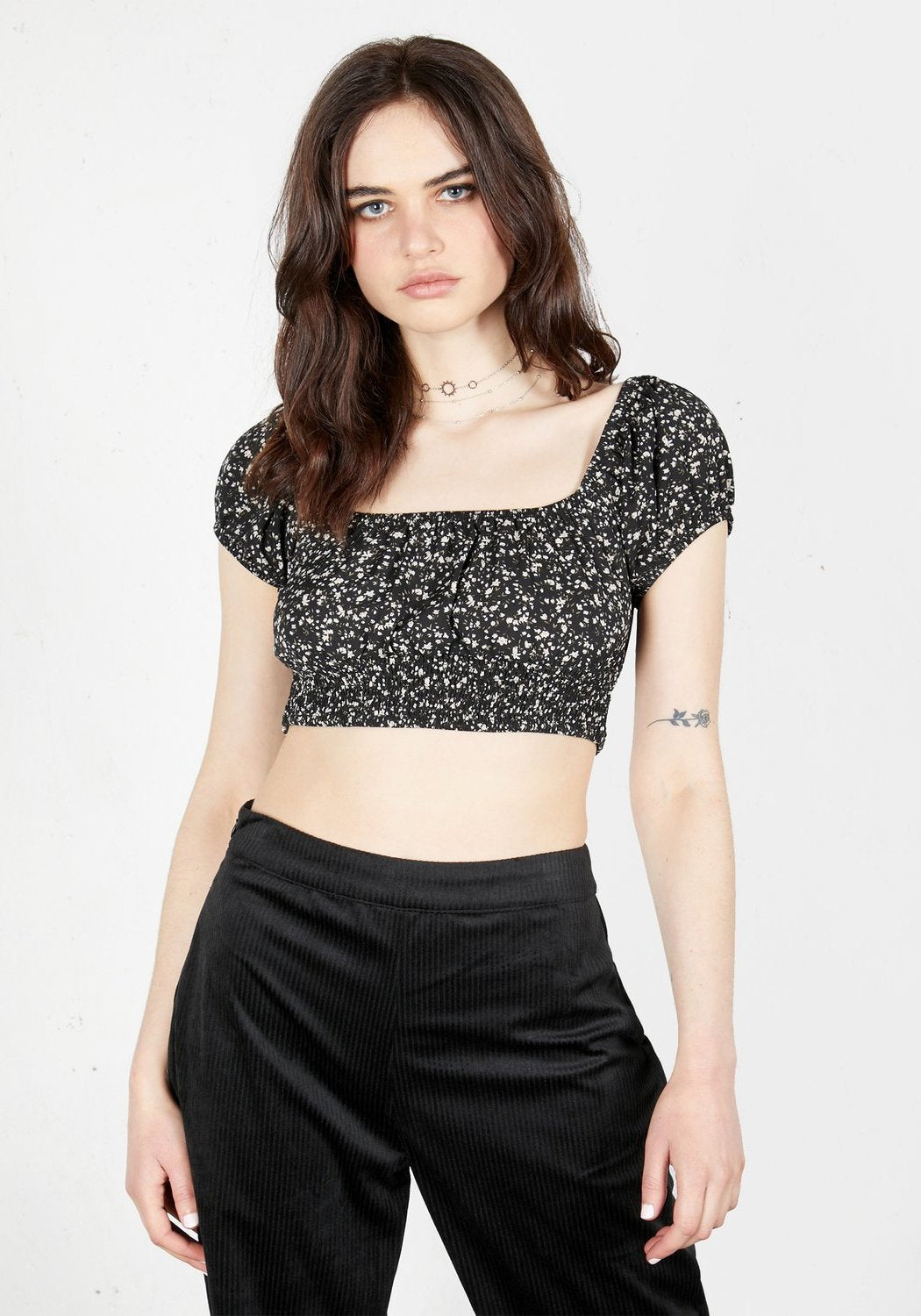 Disturbia | Milkweed Bardot Crop Top | Tops