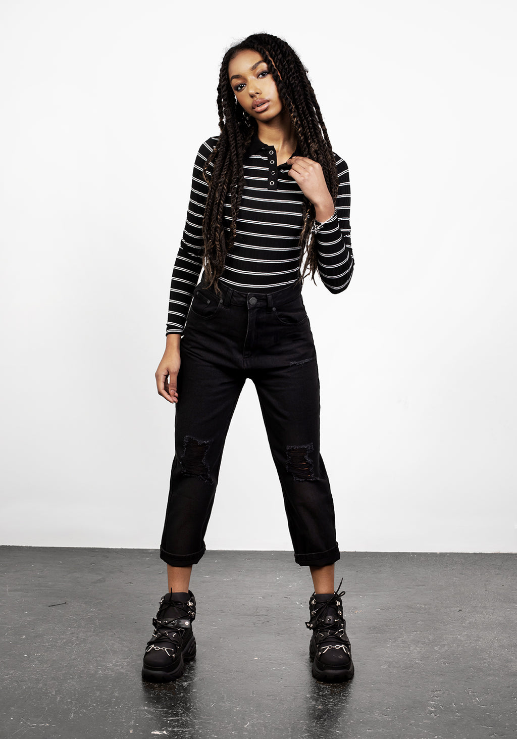 Disturbia | SLASH 90'S STRIPE BODY | Bodysuits