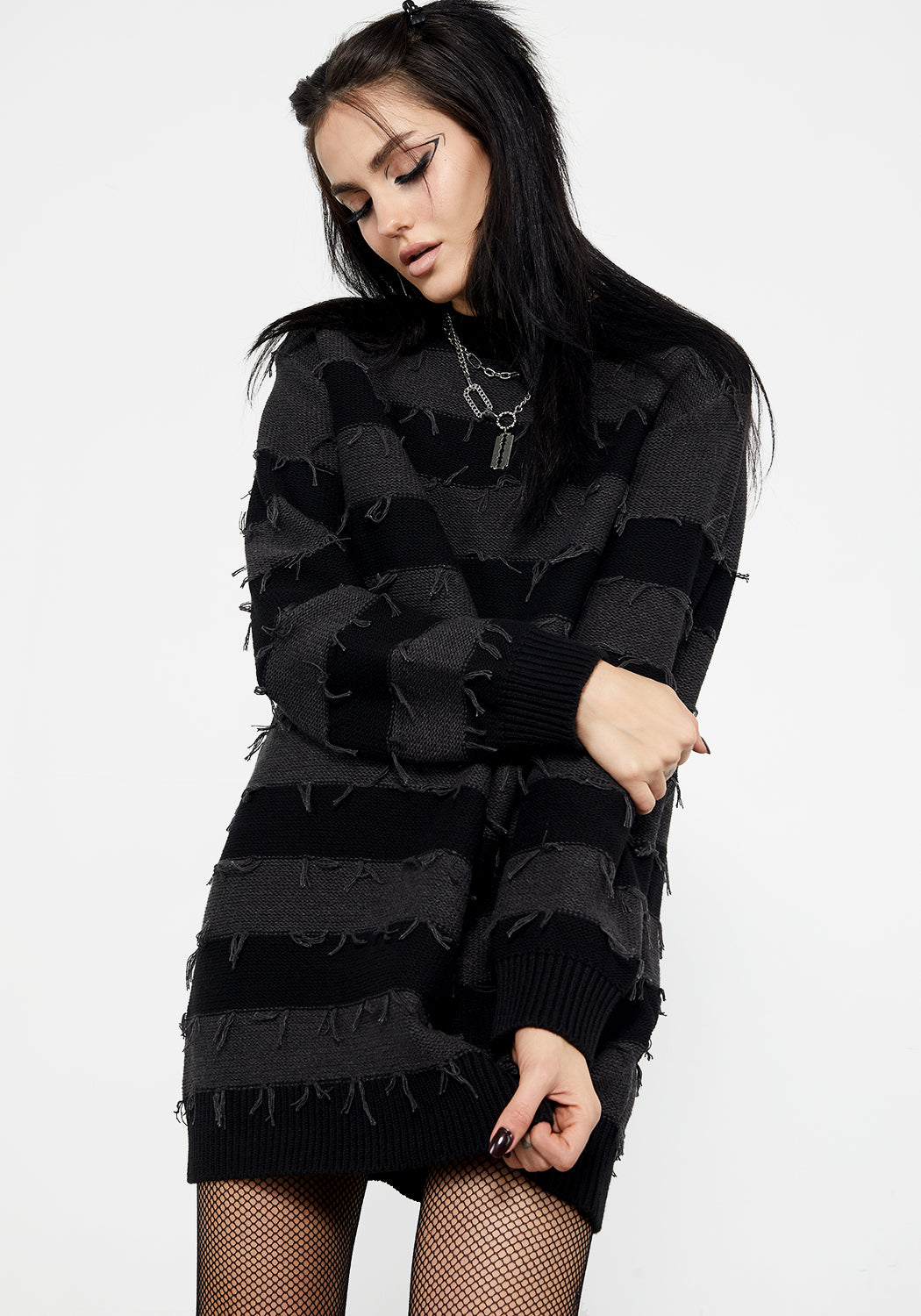 Disturbia | Nancy Stripe Oversized Jumper | Jumpers