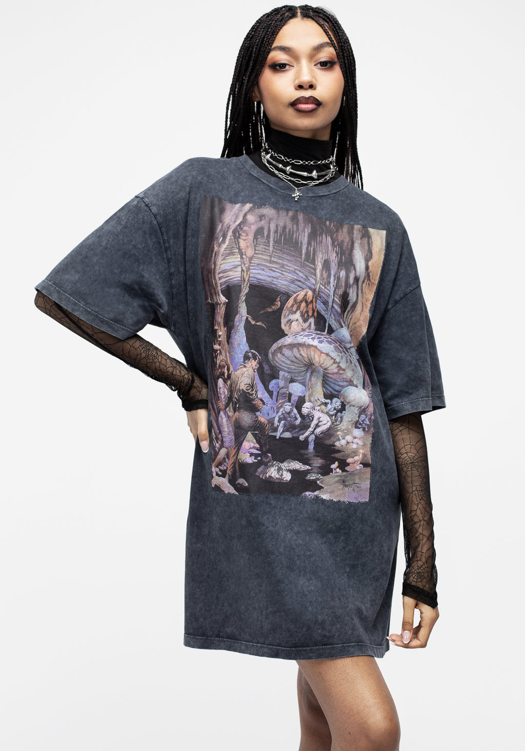 Disturbia | Frazetta The Secret People Short Sleeve Tee Dress | Dresses