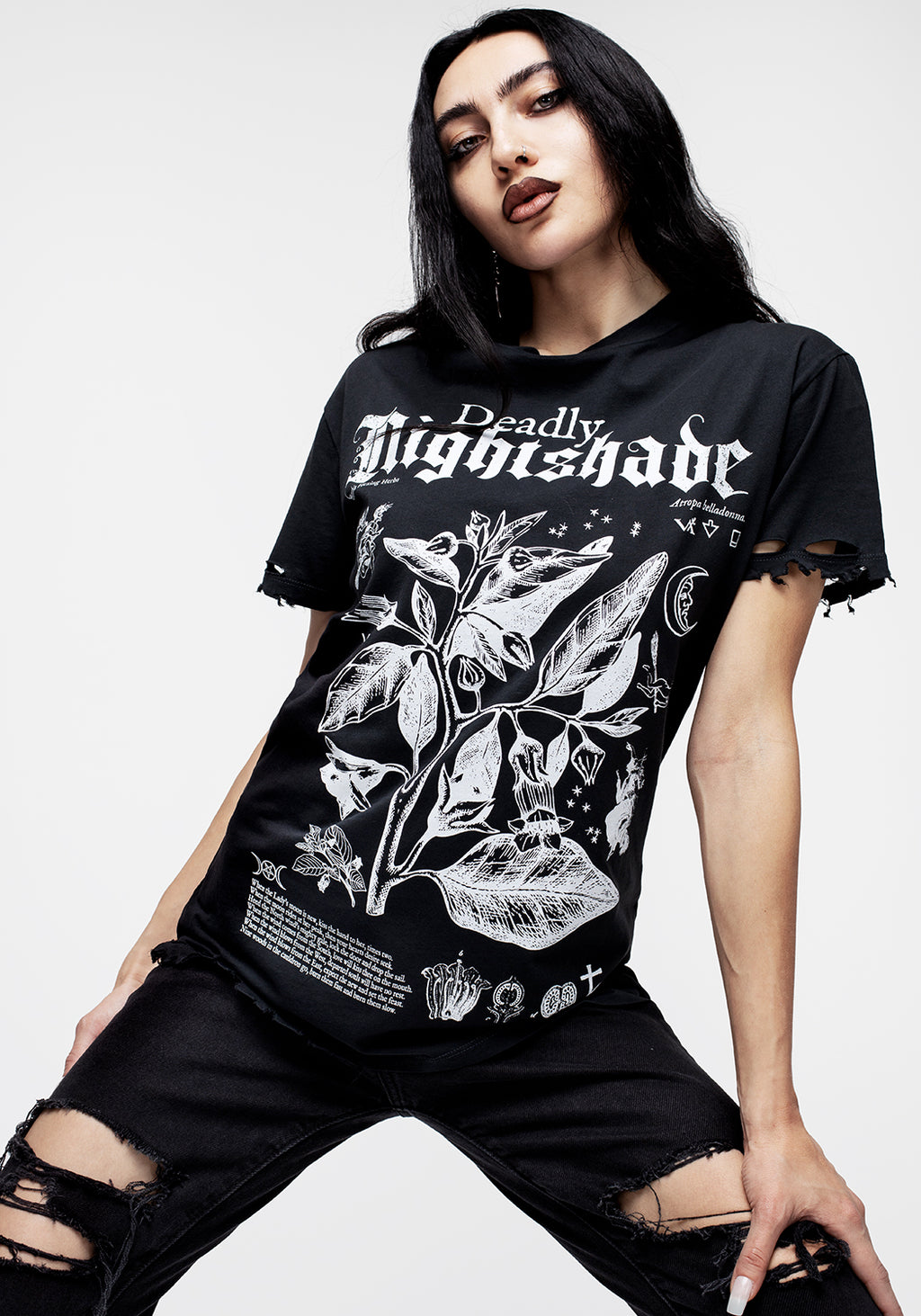 Disturbia | Nightshade Distressed T-shirt | T-Shirts