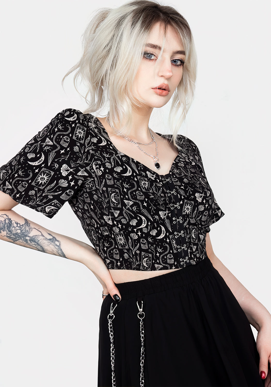 Disturbia | Craft Hook And Eye Crop Top | Tops