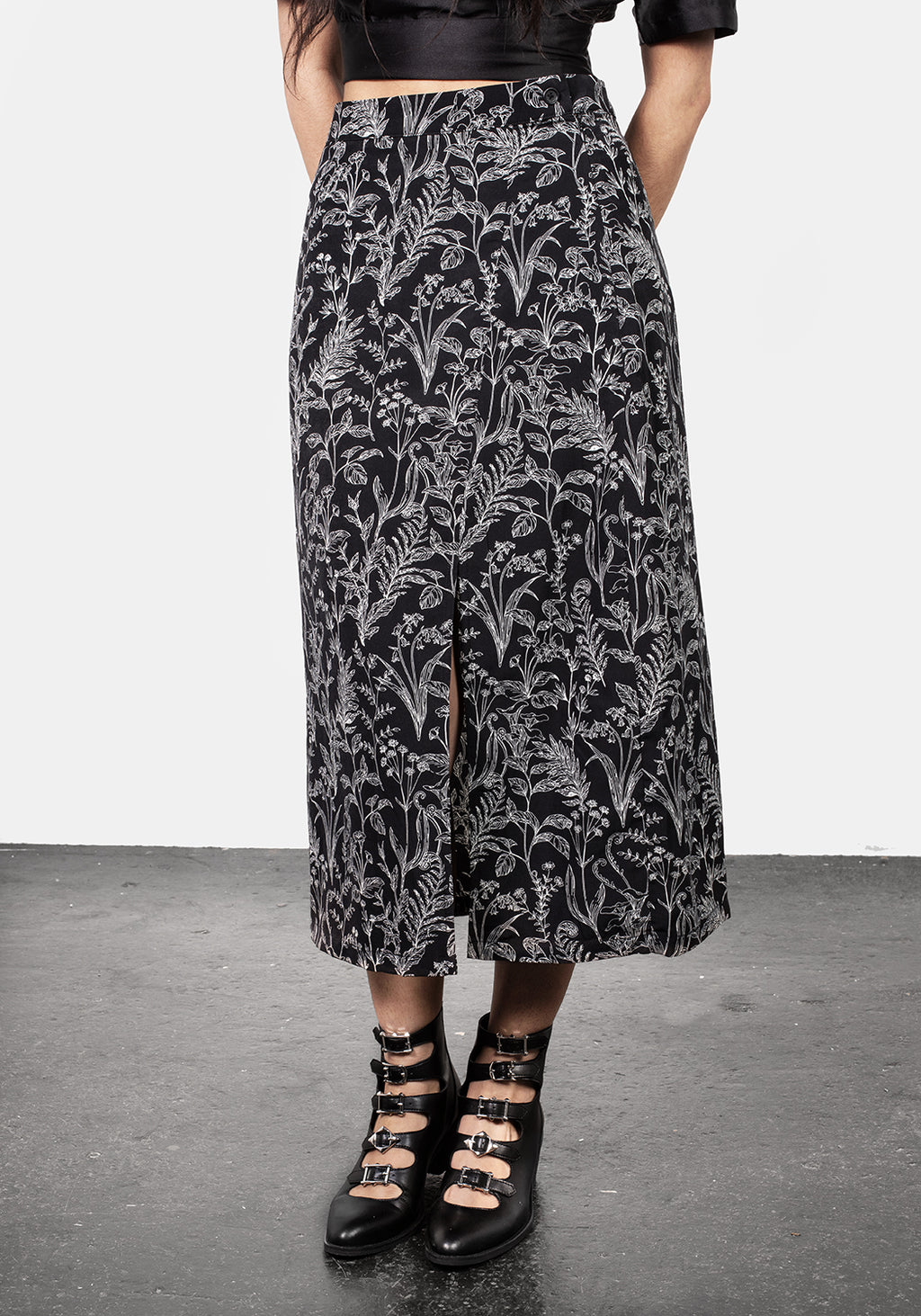 Disturbia | Siofra Mock Wrap Floral Print Skirt | Skirts