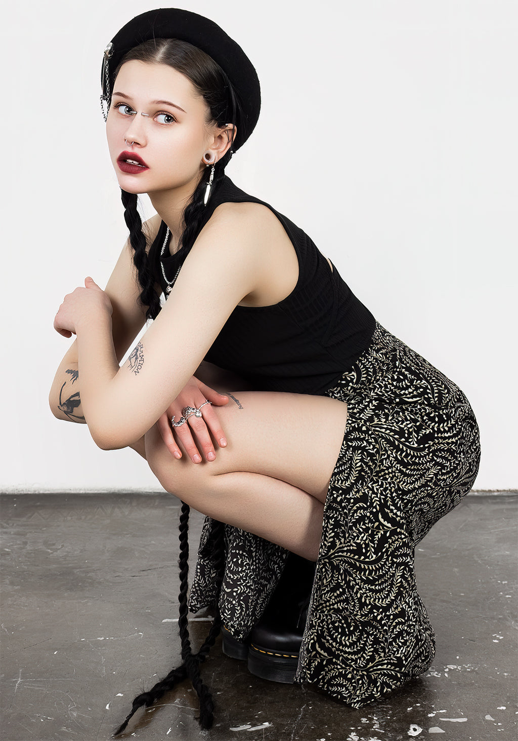 Disturbia | Tendril Split Midi Skirt | Skirts