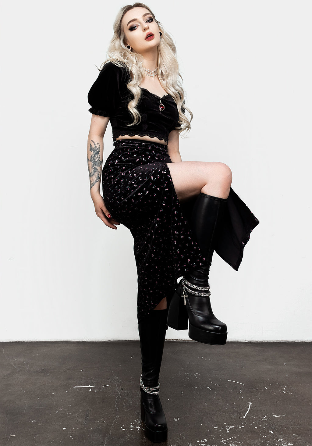 Disturbia | Woe Midi Split Skirt | Skirts