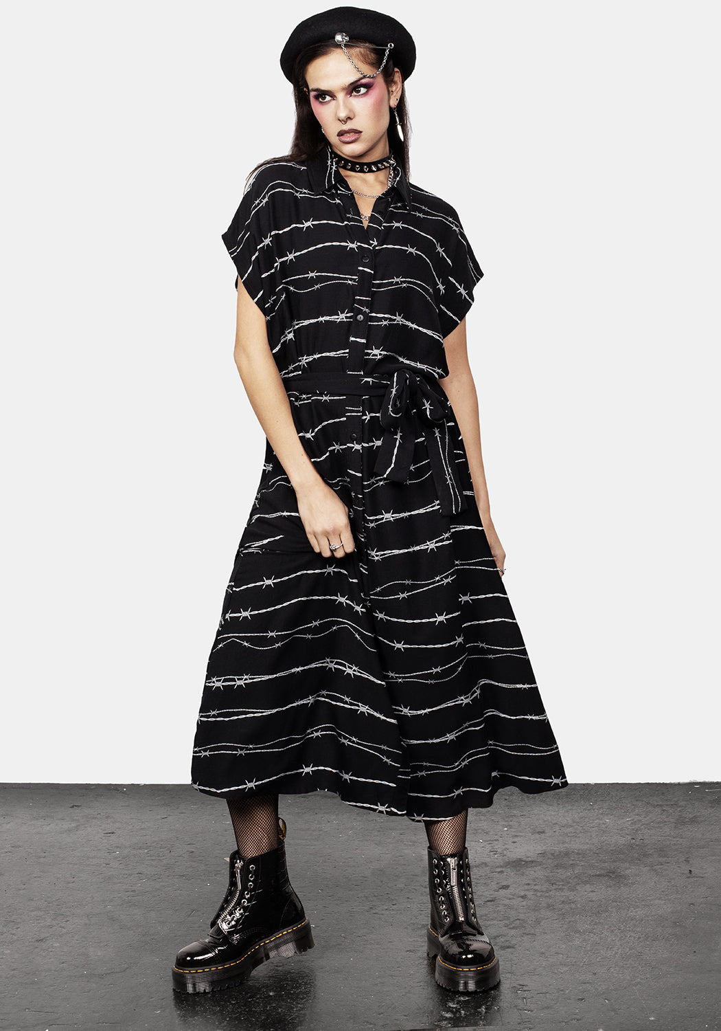 Disturbia | Barbed Midi Shirt Dress | Dresses