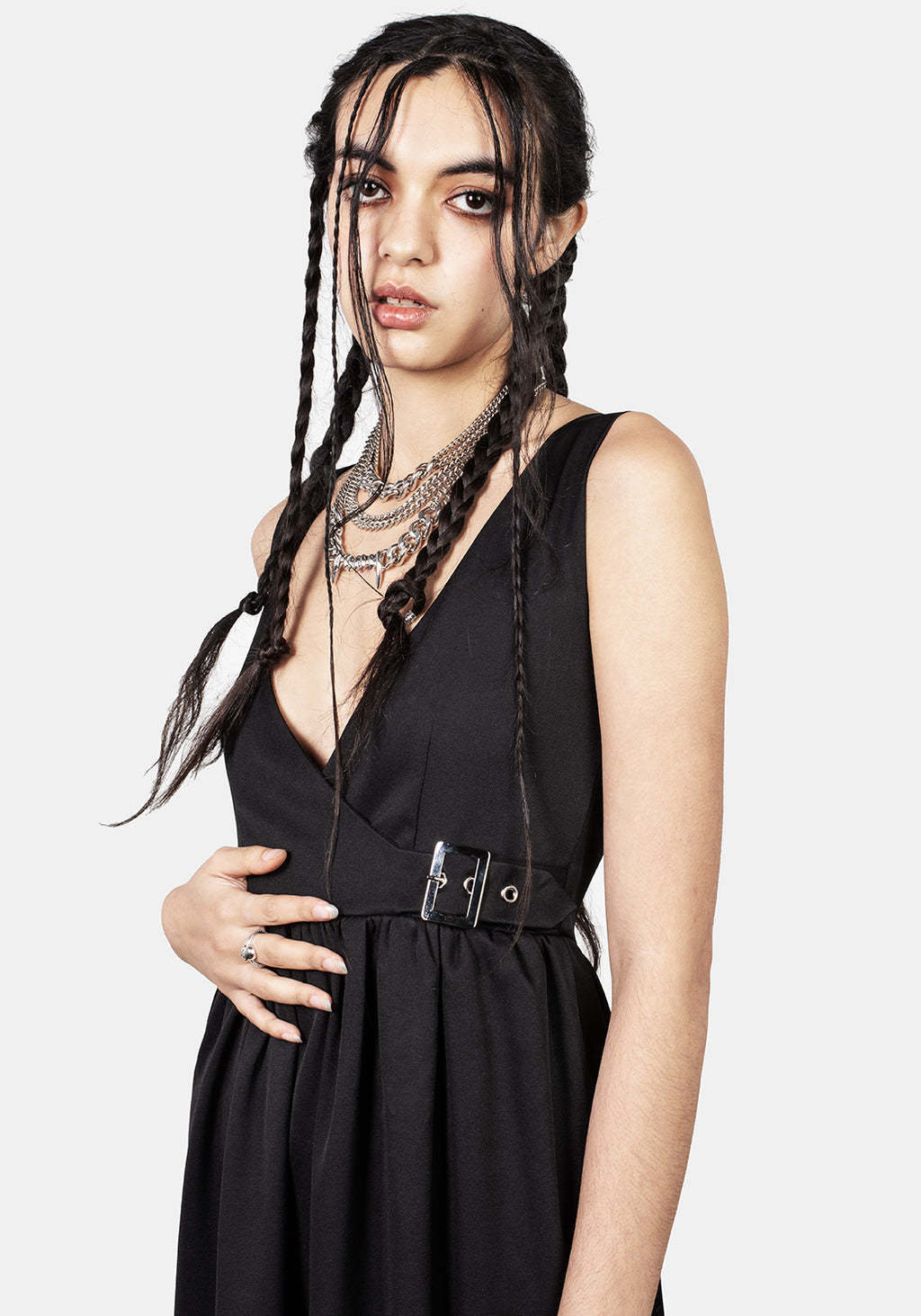 Disturbia | Belladonna Wrap Suspender Midi Dress | Dresses