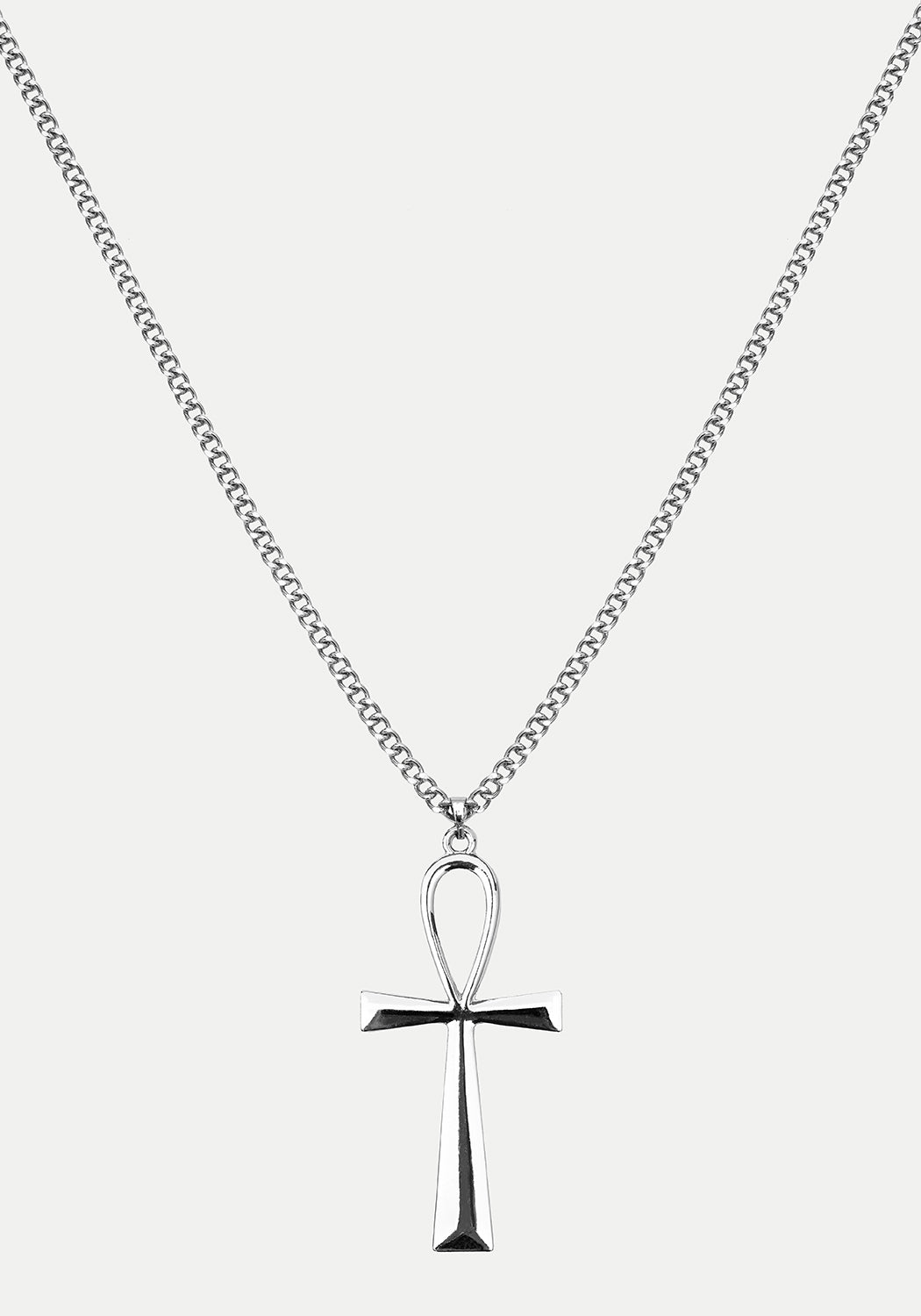 Disturbia | Taweret Long Chain Ankh Pendant | Necklaces