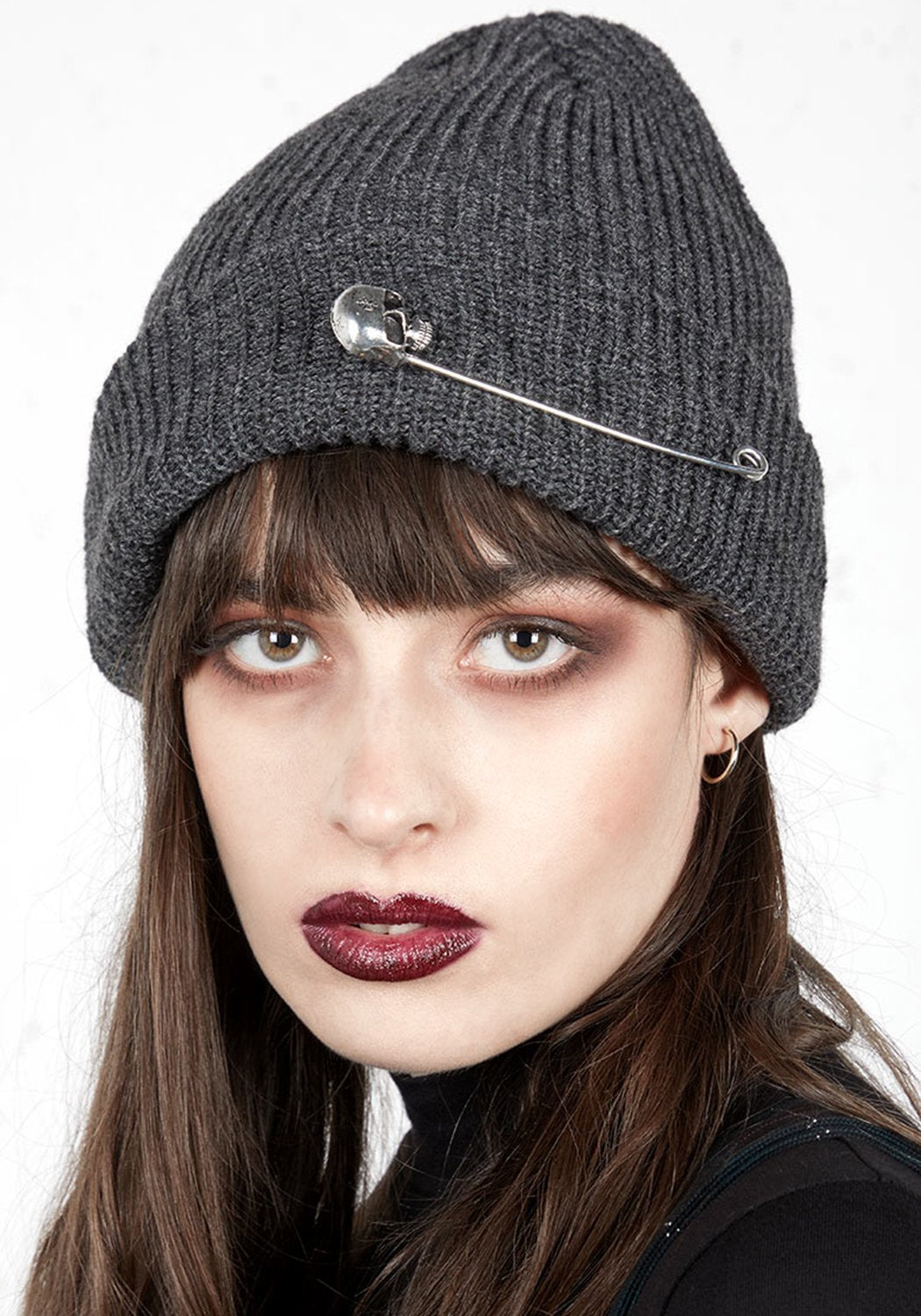 Disturbia | Skull Pin Knit Beanie | Hats
